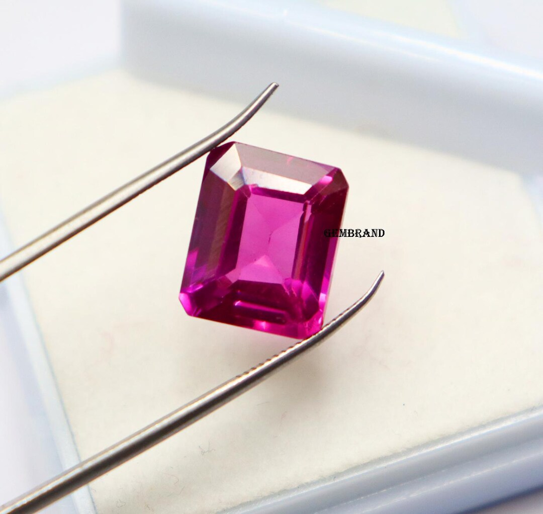 Purple Sapphire Emerald Shape Natural Gemstone 9.30CT Loose Gemstone ...