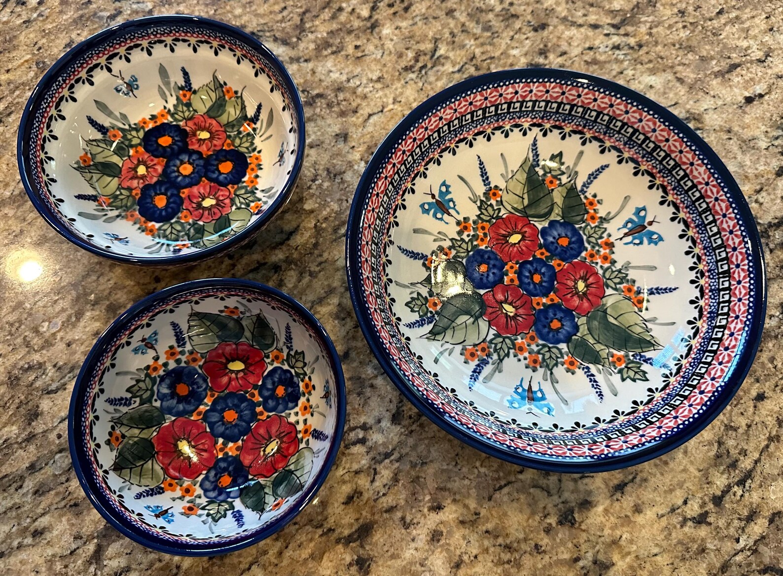 UNIKAT Spring Splendor 10" Pasta Bowl - Poland/pottery - Etsy