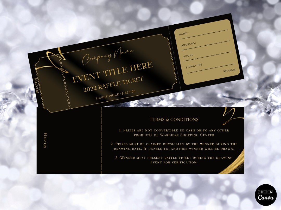 Raffle Ticket, Event Ticket, Digital Download, Prize, Party, Event ...