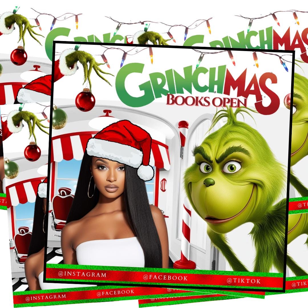 Christmas December Booking Beauty Salon Holiday Hair Bundles Social ...