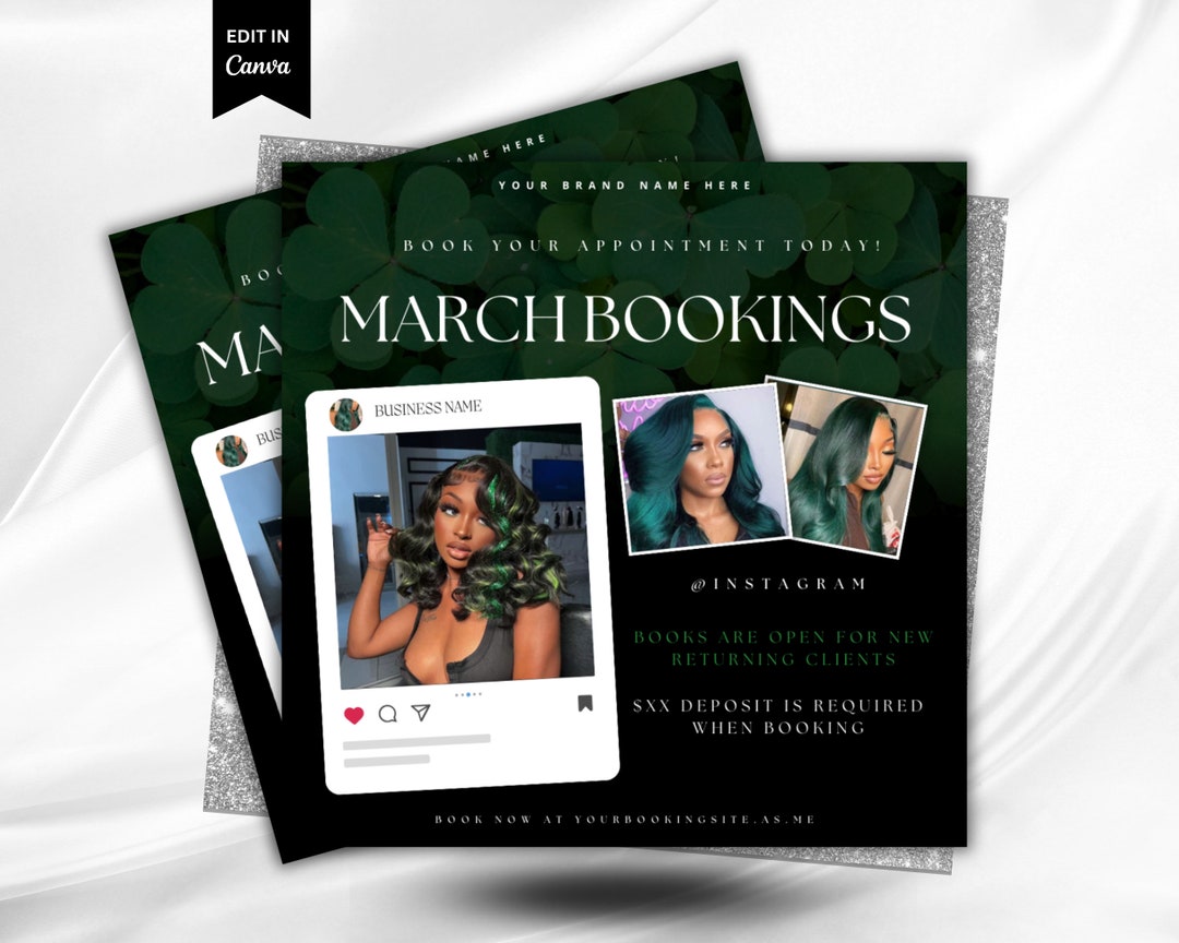 Booking Flyer, March Flyer, Booking Flyer, March Booking, Beauty Flyer ...