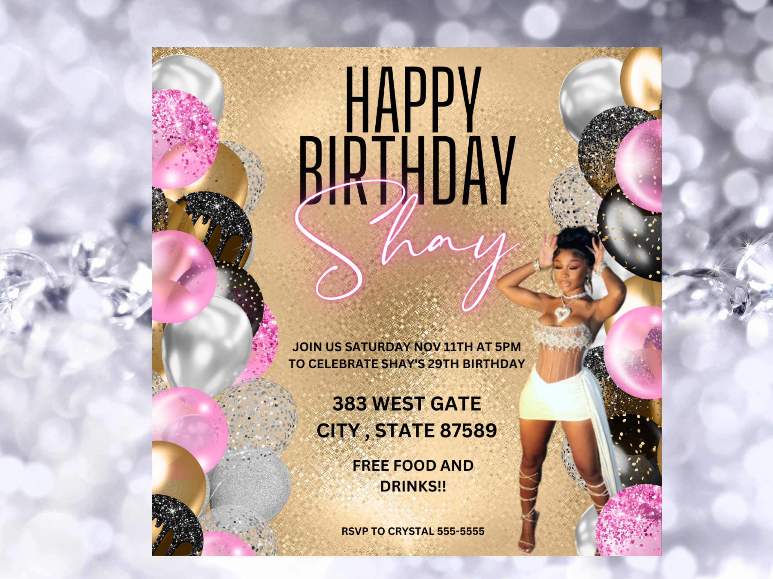 Birthday Flyer Birthday Invitation Digital Flyer Birthday - Etsy