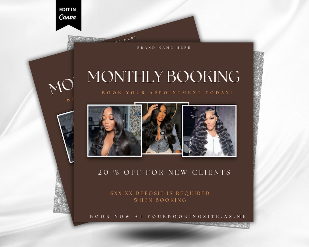 Booking Flyer, Booking Flyer, Diy Flyer, Booking Template, Beauty Flyer ...