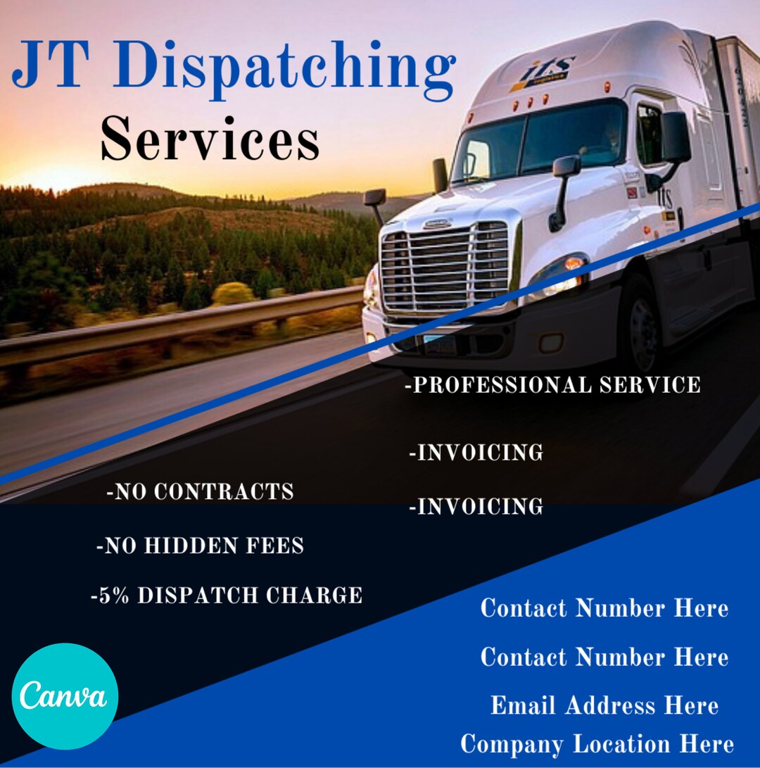 Freight Dispatch Flyer, Dispatching, Trucking Flyer, Truck Business ...