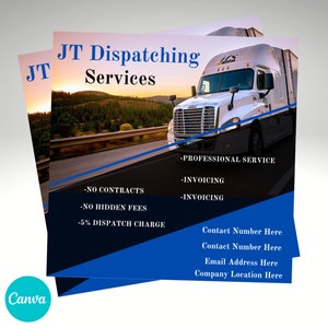 Freight Dispatch Flyer, Dispatching, Trucking Flyer, Truck Business ...