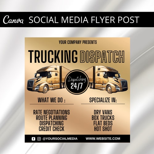 Customizable Freight Dispatcher Flyer Dispatching Business - Etsy