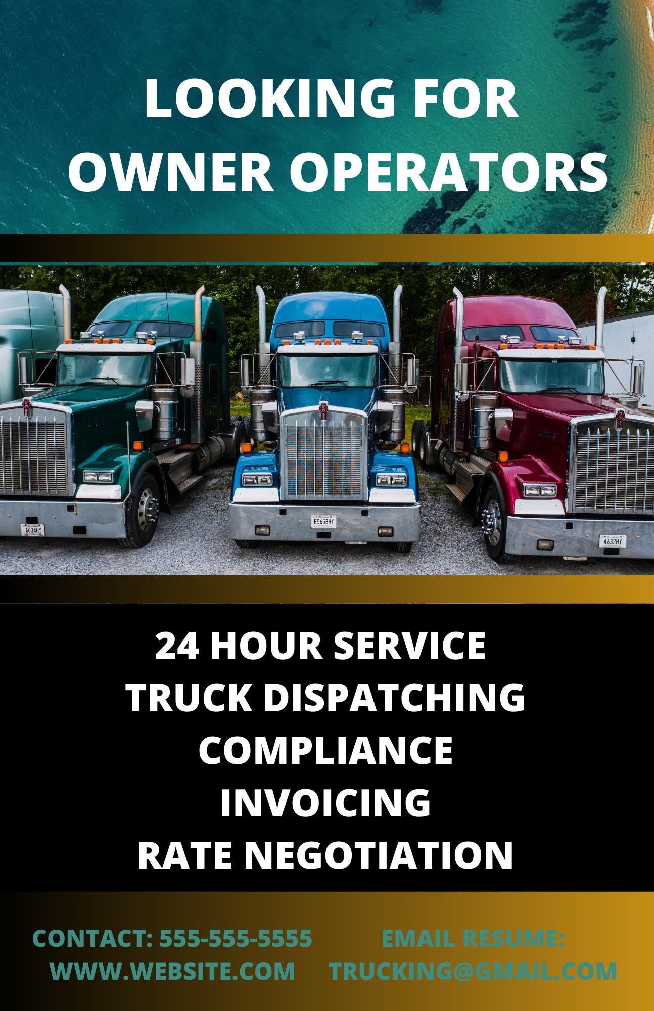3 Trucking Niche Freight Dispatch, CDL, LKW-Fahrer, Eigentümer Besitzer ...