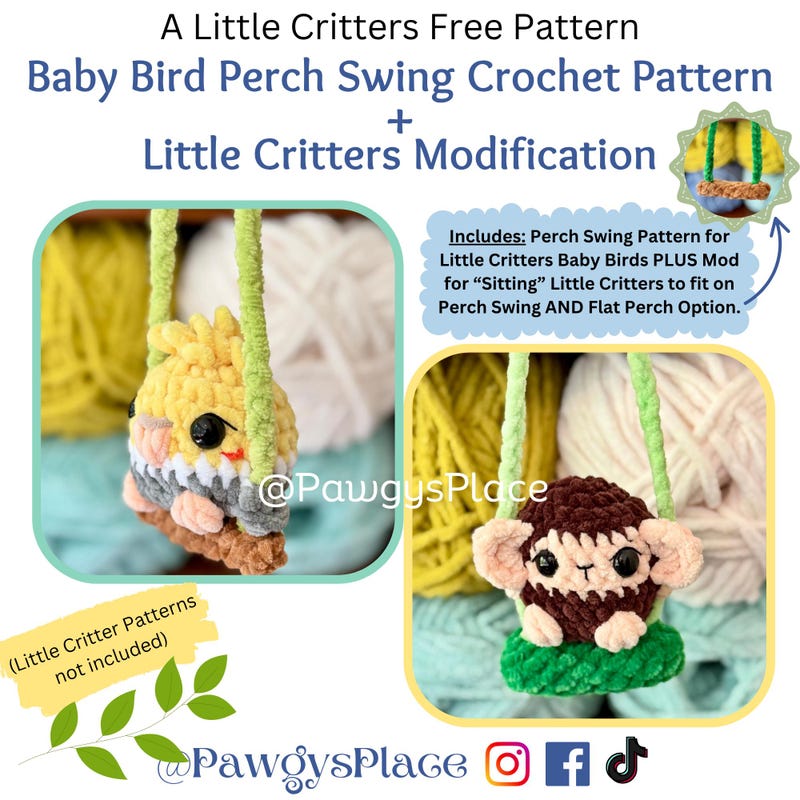 Crochet Pattern Birds Swings - Etsy