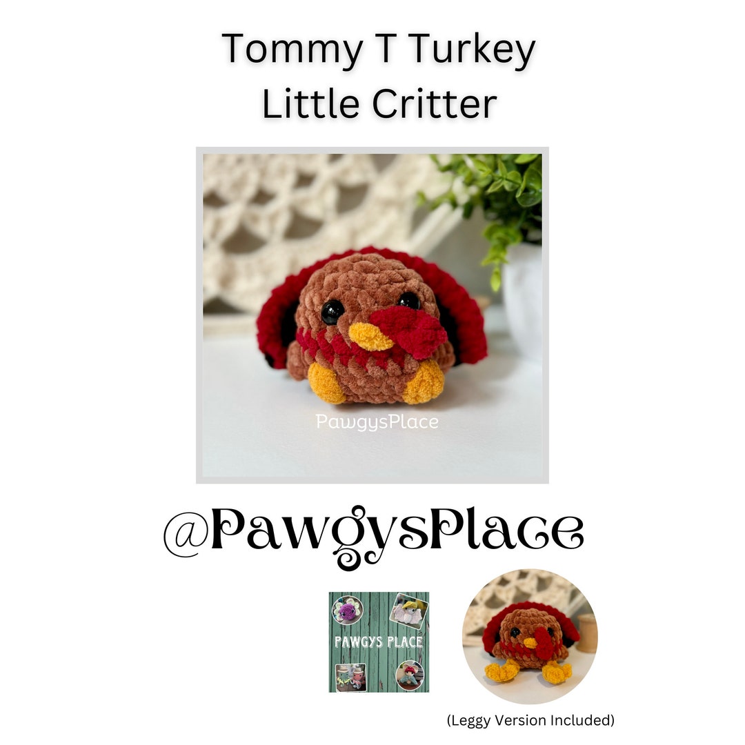 Tommy T Turkey Little Critter No Sew Crochet Pattern - Etsy