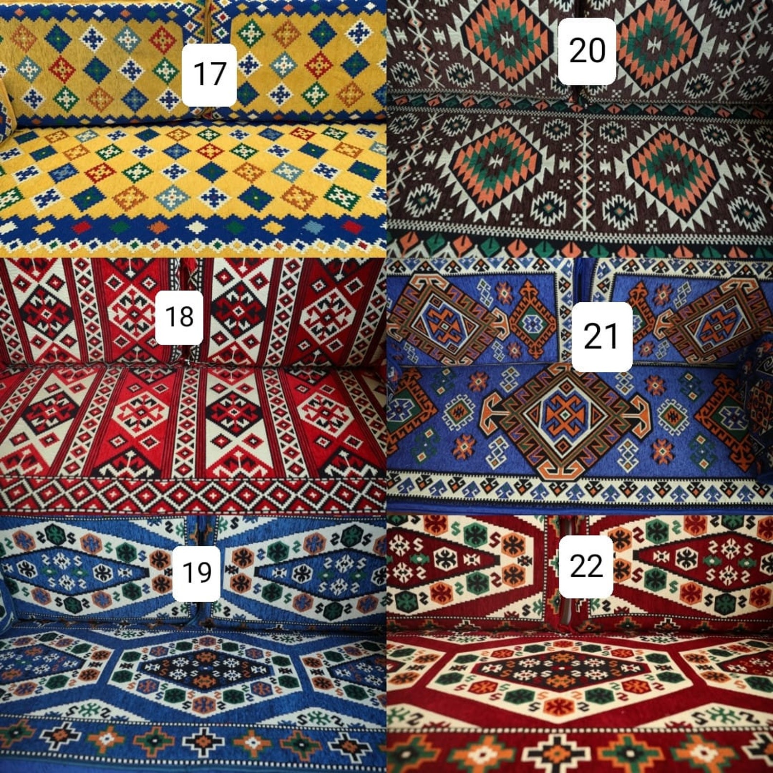 Small Majlis Sofa, Small Floor Cushions, Ethnic Sitting Set, Living ...