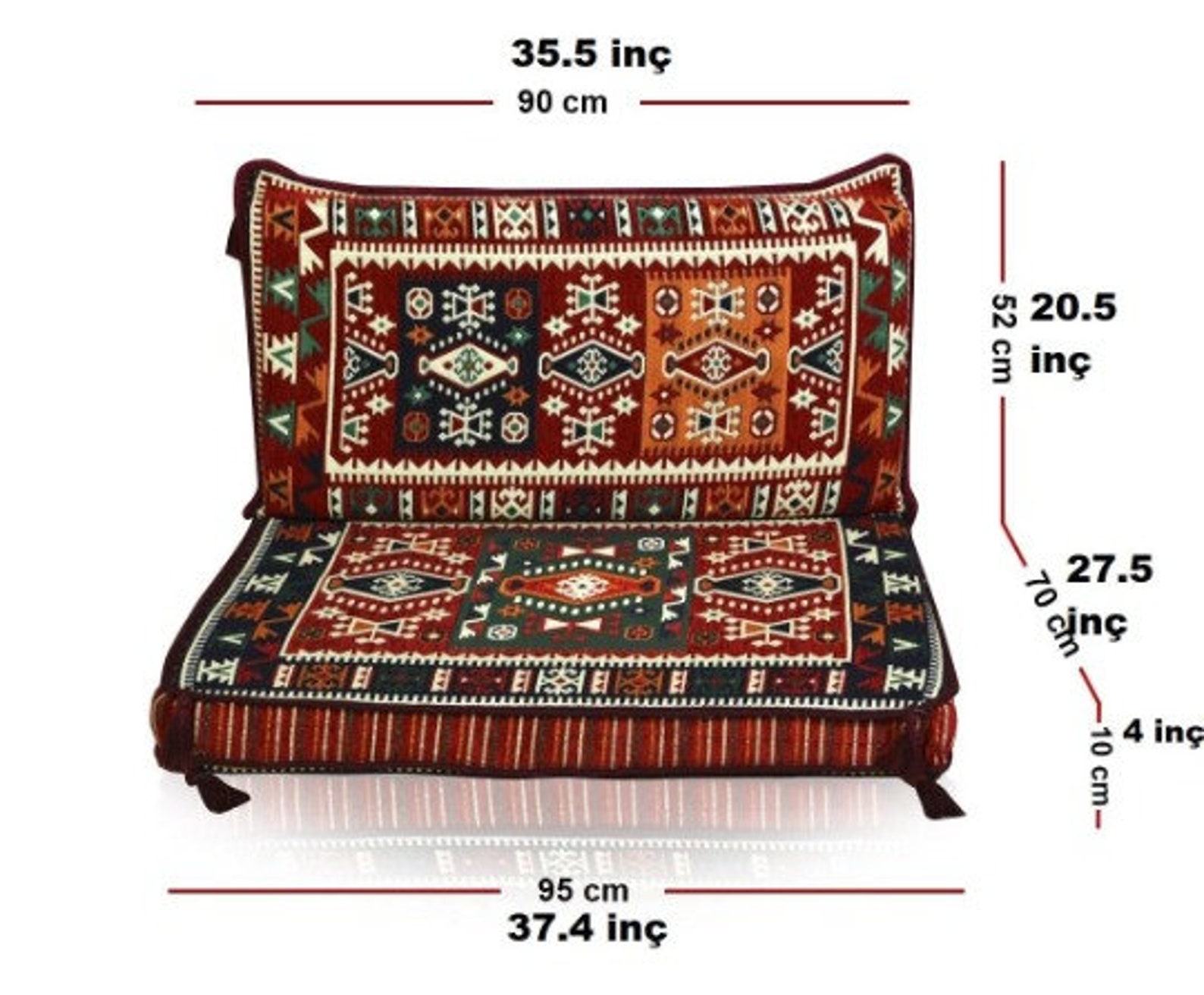 Small Majlis Sofa, Small Floor Cushions, Ethnic Sitting Set, Living ...