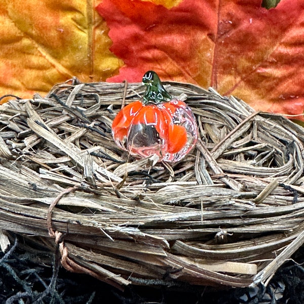 Mini Glass Pumpkin - Etsy