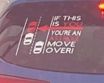Move Over Sticker - Etsy