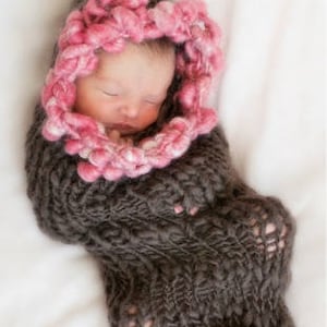 Gorgeous Newborn Baby Cocoon - Photo Prop / Hand Knitted Baby Cocoon ...