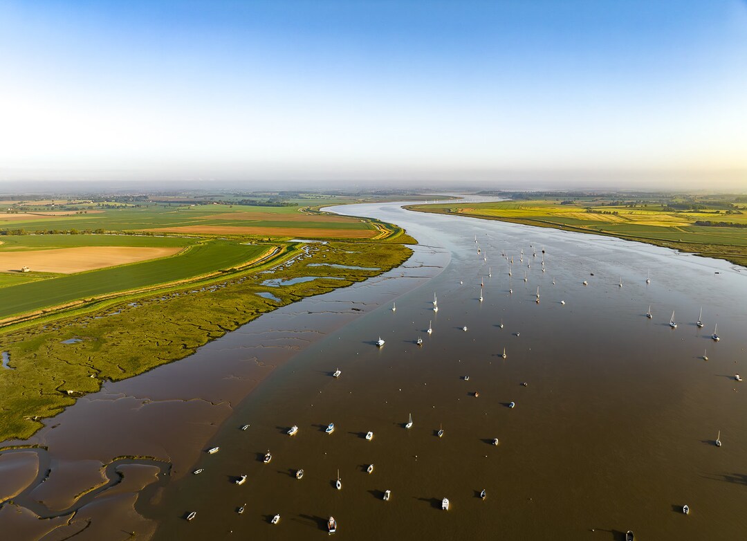River Deben Aerial Photo: Felixstowe, Suffolk Wall Art (digital ...