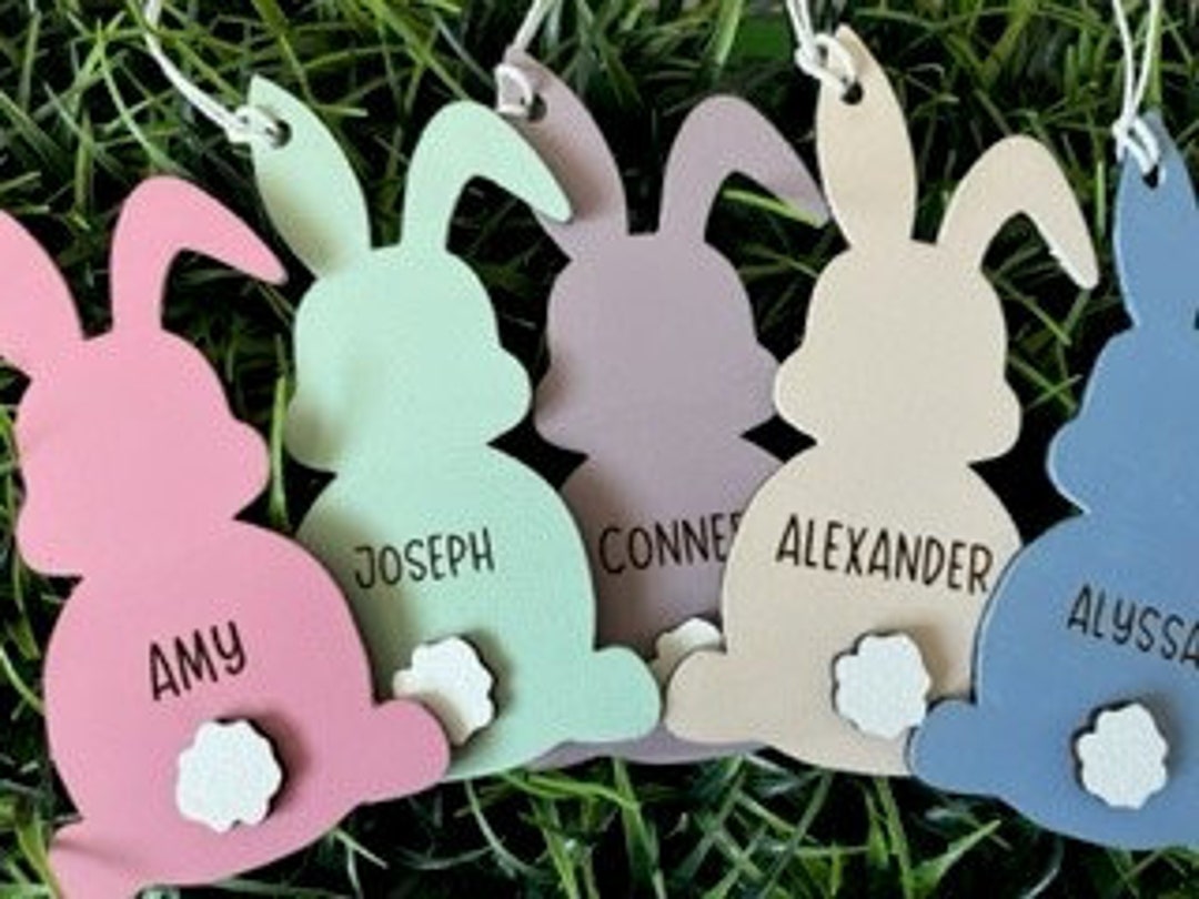 Easter Basket Name Tags, Personalized Easter Tags, Easter Personalized ...