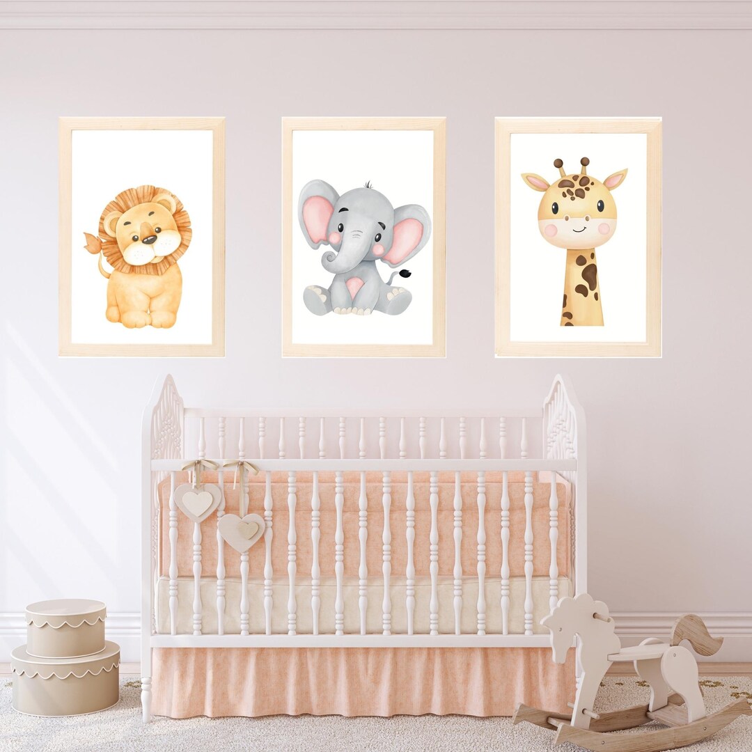 Set of Baby Animal Posters, Nursery Wall Art, Printable Digital ...