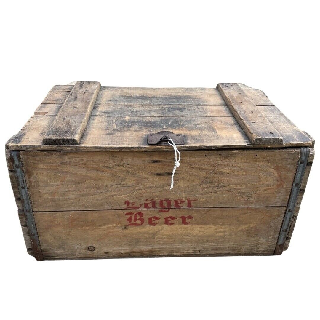 Antique Lager Beer Chicago Union Made Wood Crate W/ Metal - Etsy