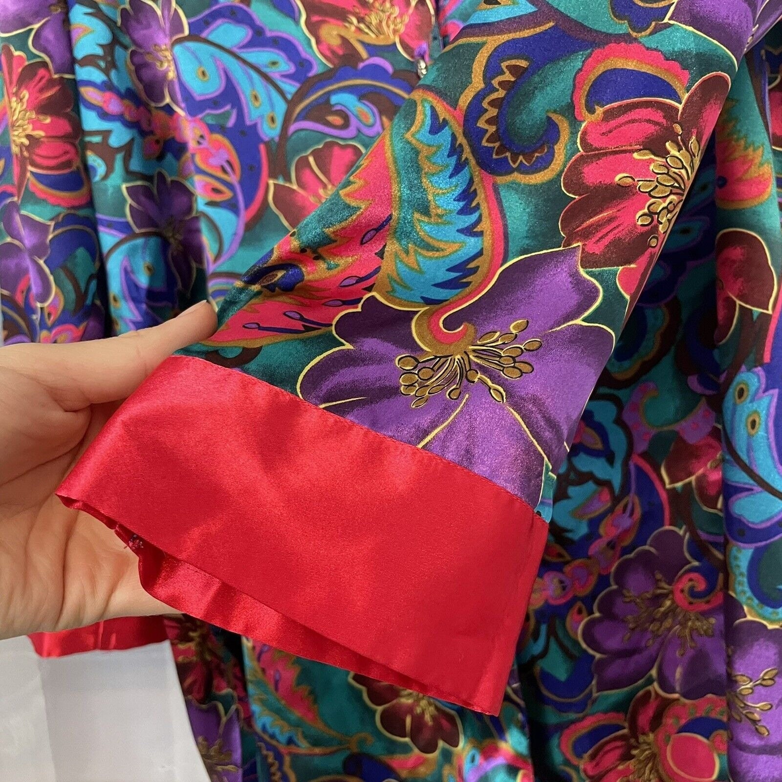 Victorias Secret Gold Label Colorful Flower Pattern Long Sleeve Top ...