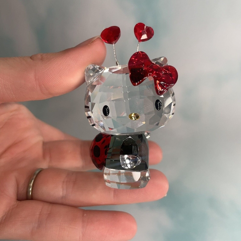 Swarovski Crystal Hello Kitty Ladybug Figurine CUTE - Etsy