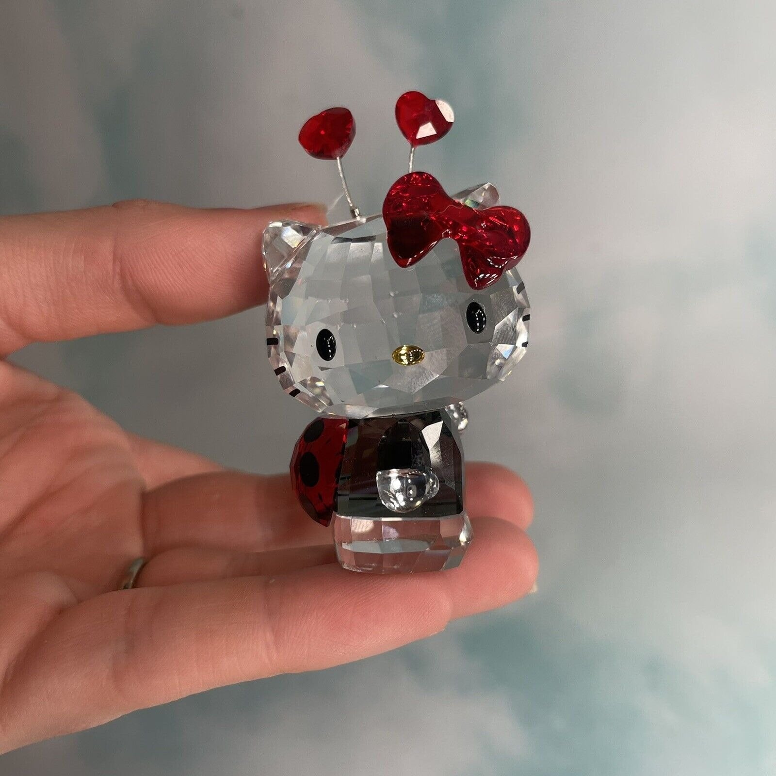 Ladybug Hello Kitty Swarovski Bag Charm Red Glass Ladybug Bag Charm