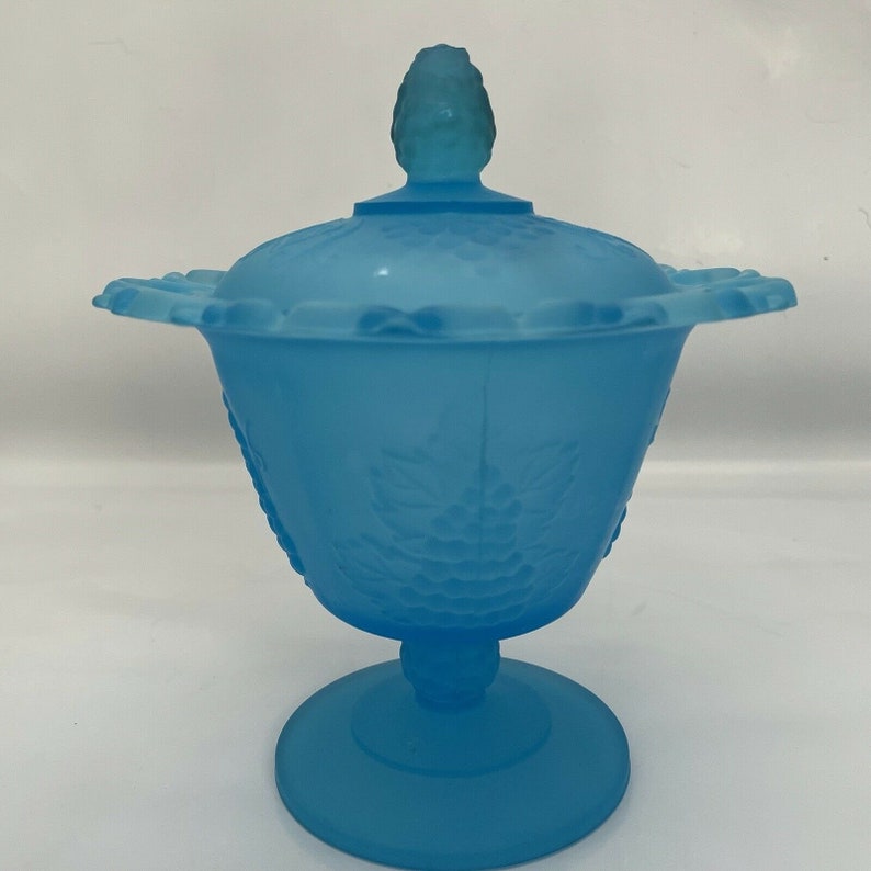 Blue Glass Candy Dish Vintage at Anthony Monroy blog