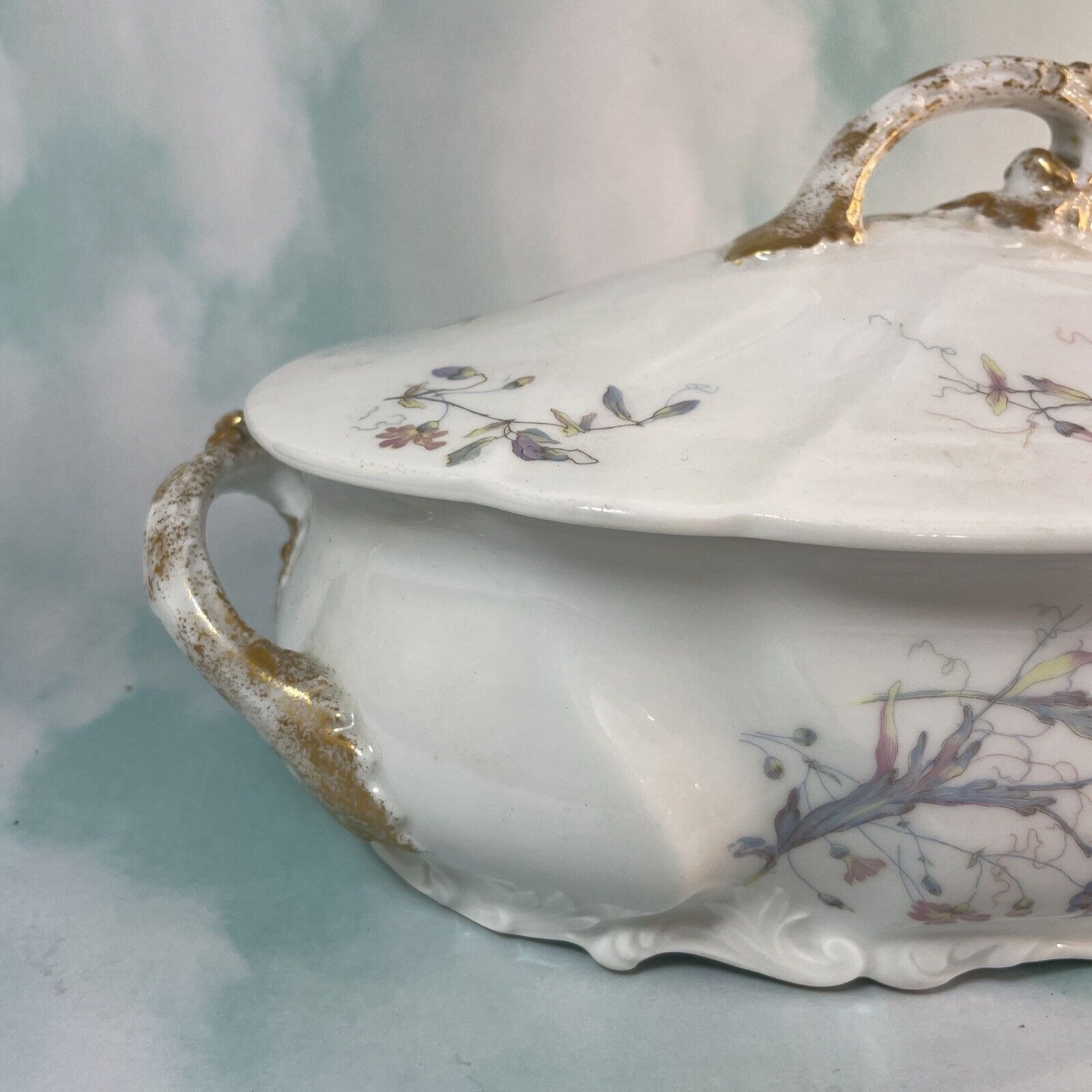 Antique Leonard Vienna Austria Porcelain Flower Lidded Serving - Etsy