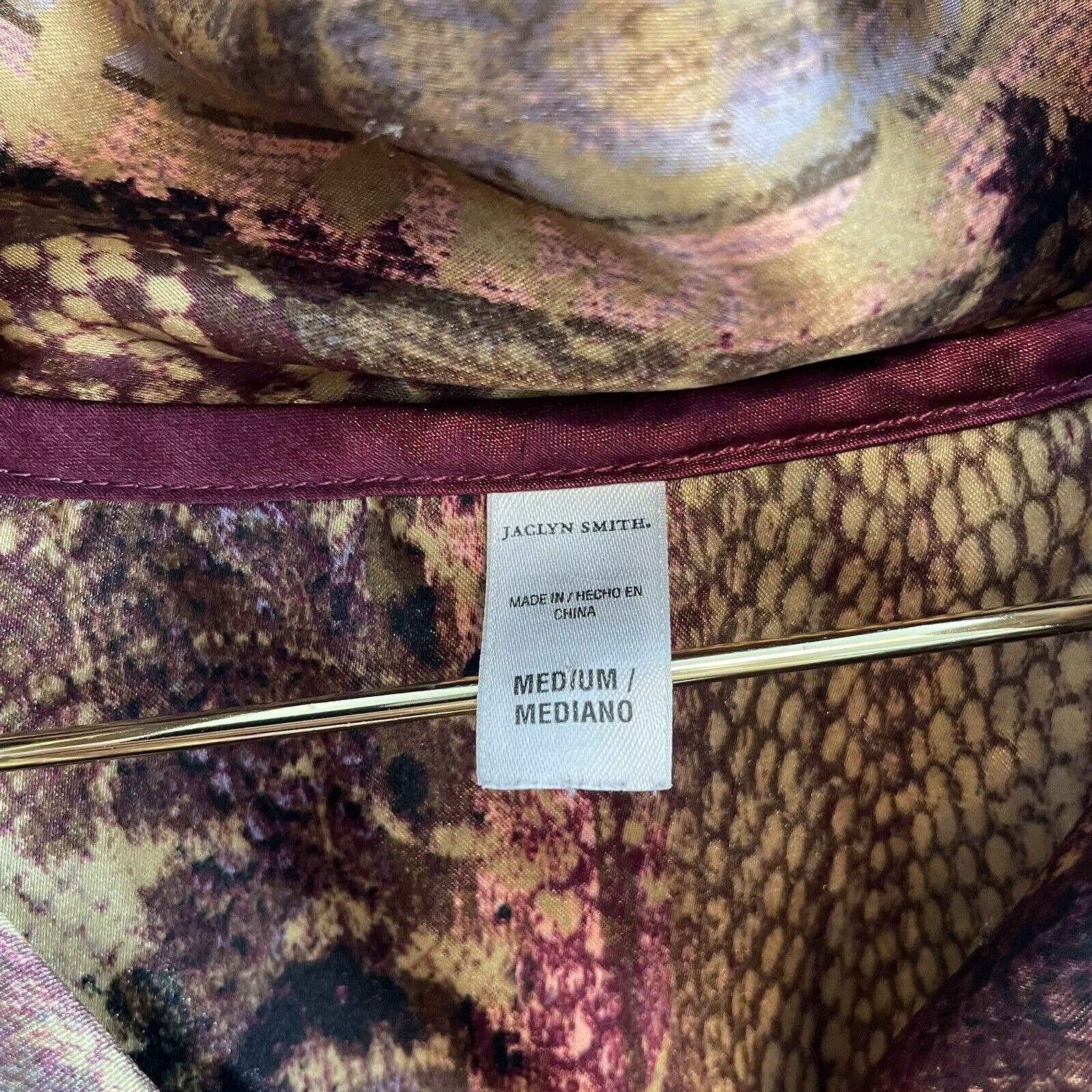 Jaclyn Smith Silky Snake Skin Print Pajama Set Size M - Etsy