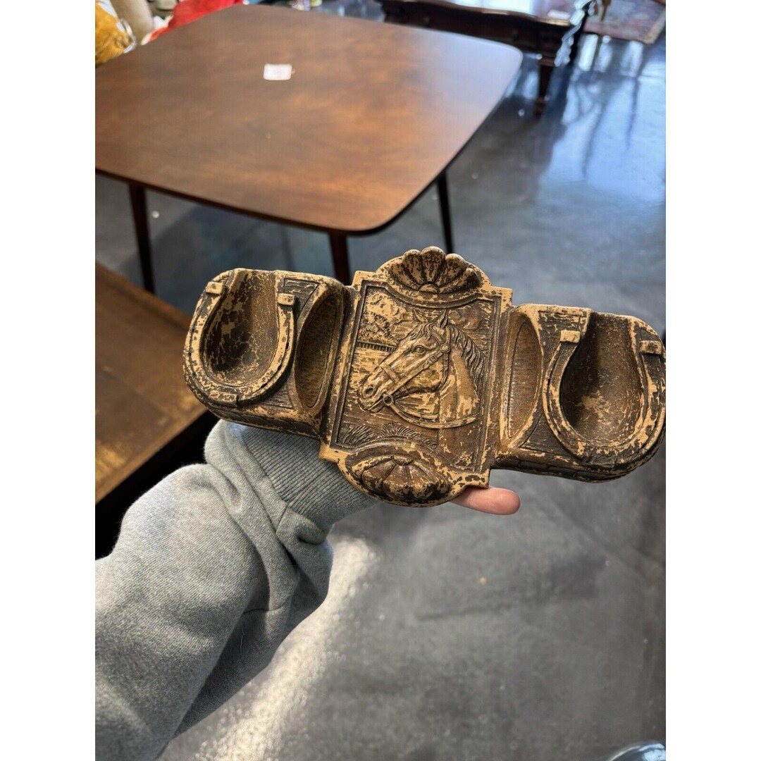 Vintage Syroco Wood 2 Pipe Rest Stand Holder W/horse Western Wood - Etsy