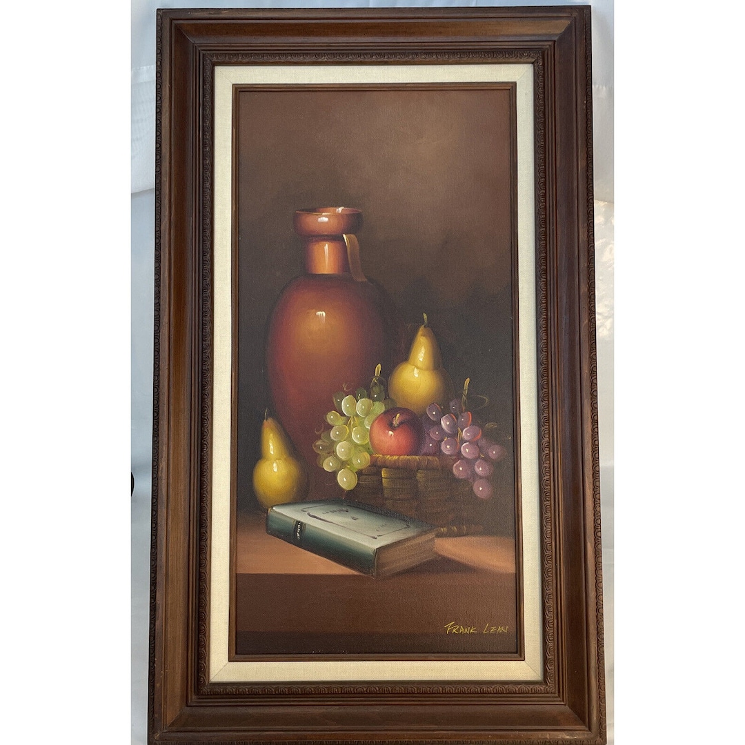 Original Frank Lean Still Life Oil Painting on Canvas Framed - Etsy