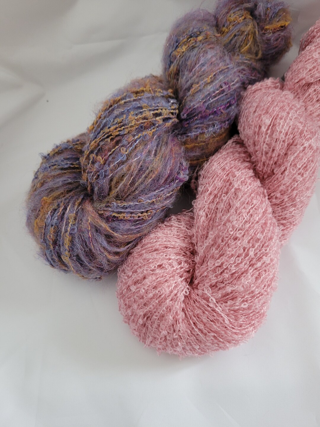 Sunset Alpaca Loop Yarn,boucle Hand-dyed ,DK Boucle Yarn, Light and ...