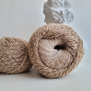 Sea Snail-beige Color Virgin Wool merino and Mohair Yarns 50gr With ...
