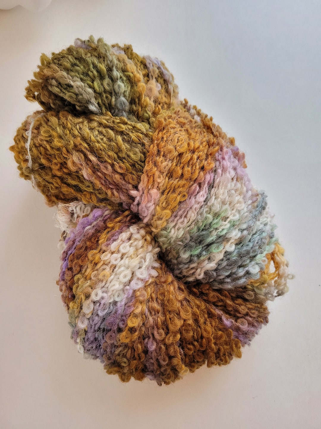 Gingerbread Man-boucle ,hand Dyed Yarn,light and Full of Loops,wool ...