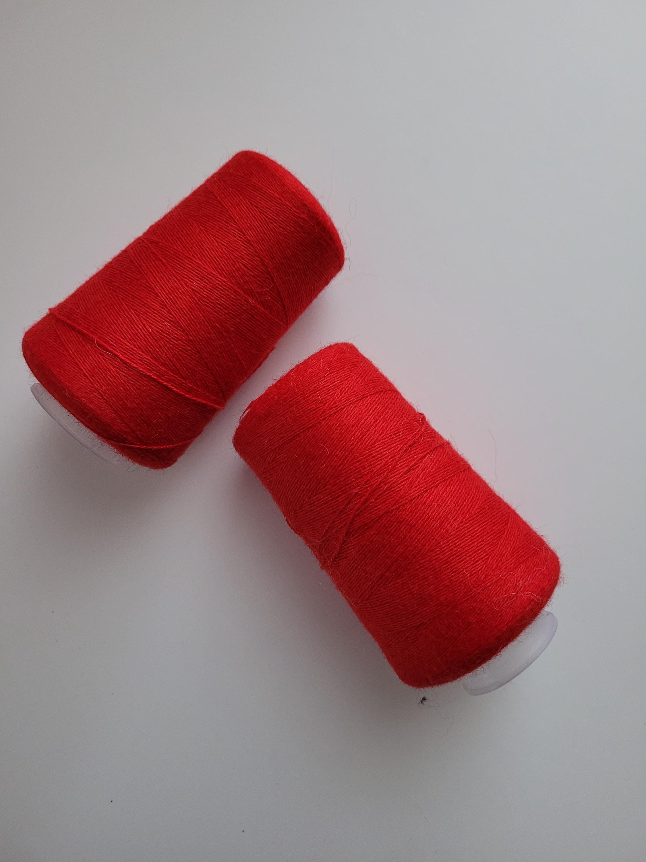 Yak Merino Fiber Yarn on Cone, Yak Wool,red Color Yak Wool Yarn per 100 ...