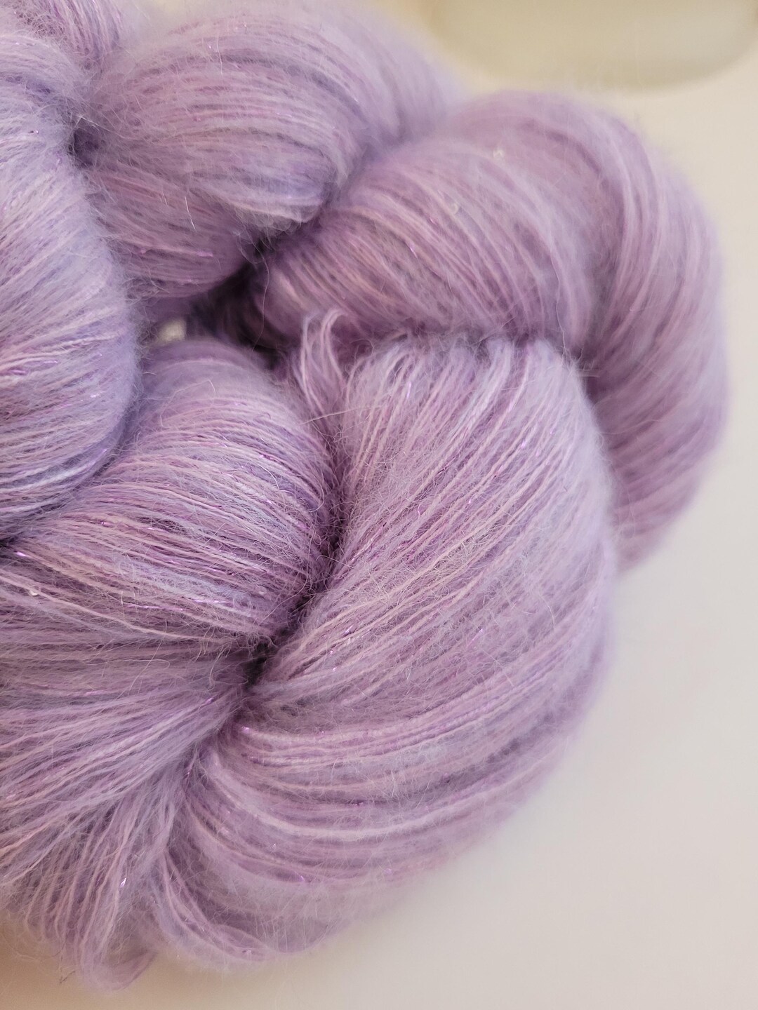 Purple Garden-glitter Kid Mohair,lace Weight Yarn,worm and Soft Yarn ...