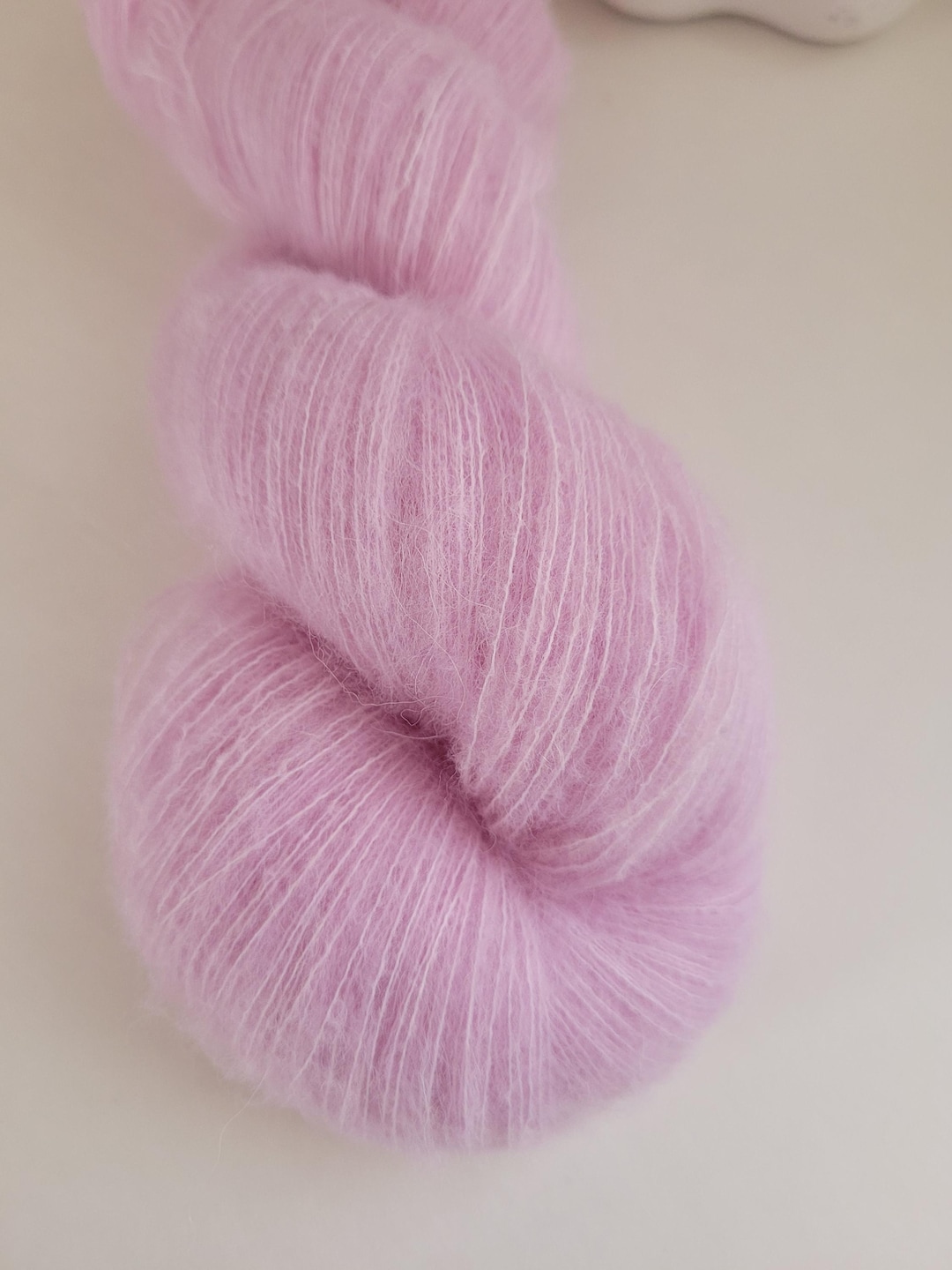 Lilac Color Baby Alpaca 50gr ,lace Weight, Hand Indie Dyed Yarn, Pale ...