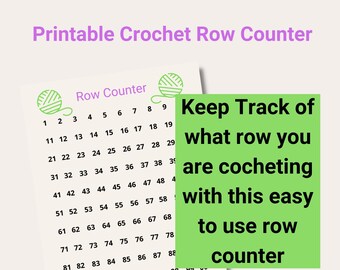 Crochet Row Counter Printable - Etsy