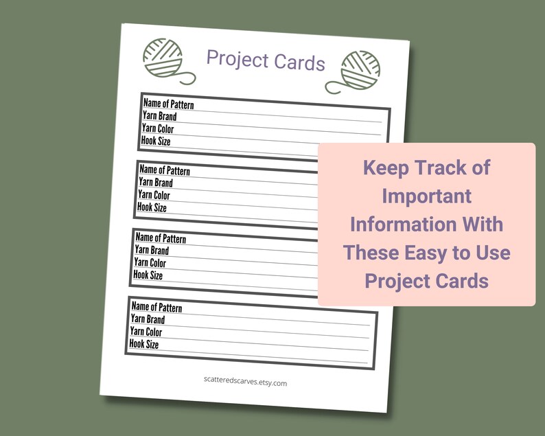 Printable Crochet Storage Labels for Project Management - Etsy