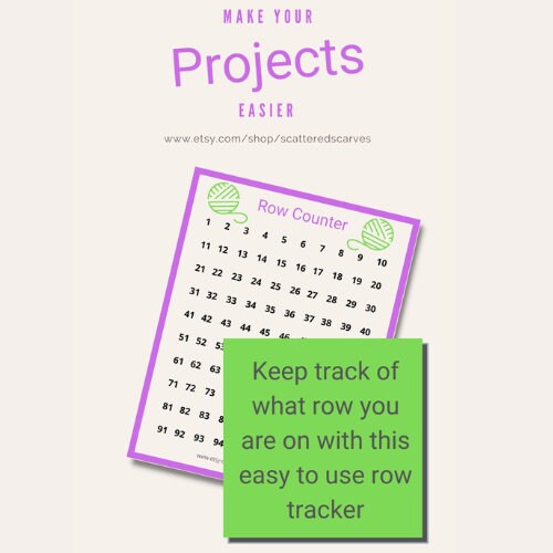 Stitch Counter Printable Planner Printable Project - Etsy