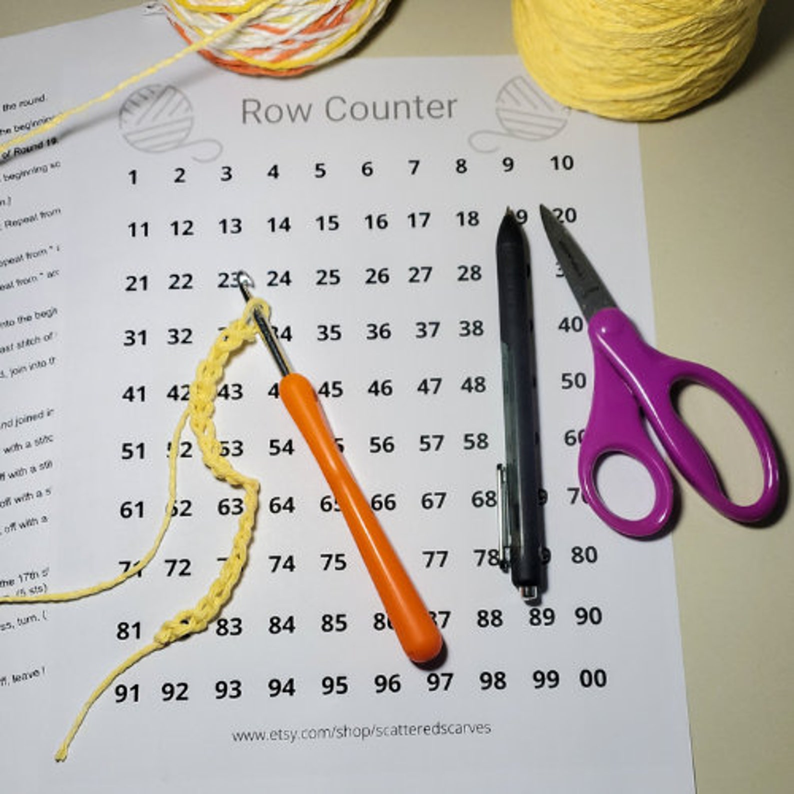 Stitch Counter Printable Planner Printable Project - Etsy
