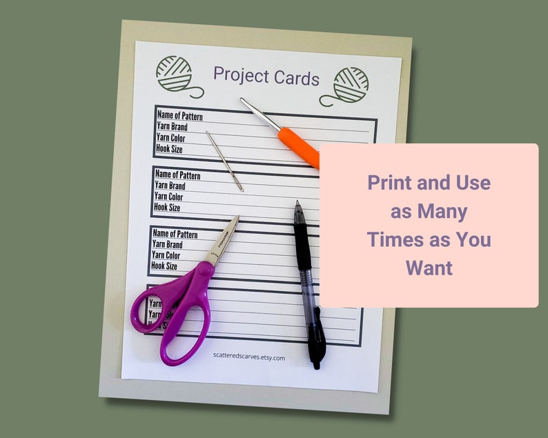 Printable Crochet Storage Labels for Project Management - Etsy