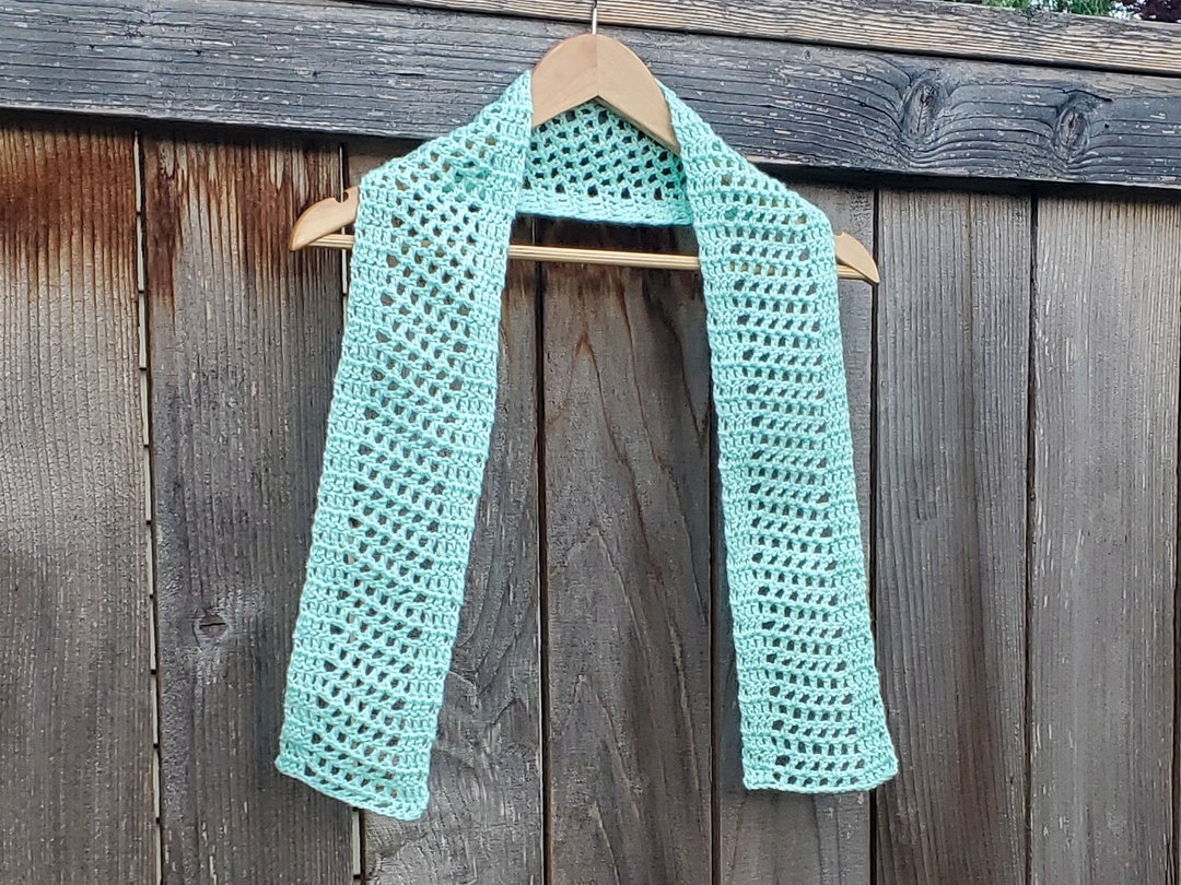 Lightweight Crochet Scarf Pattern for Beginners, Handmade Scarf for ...