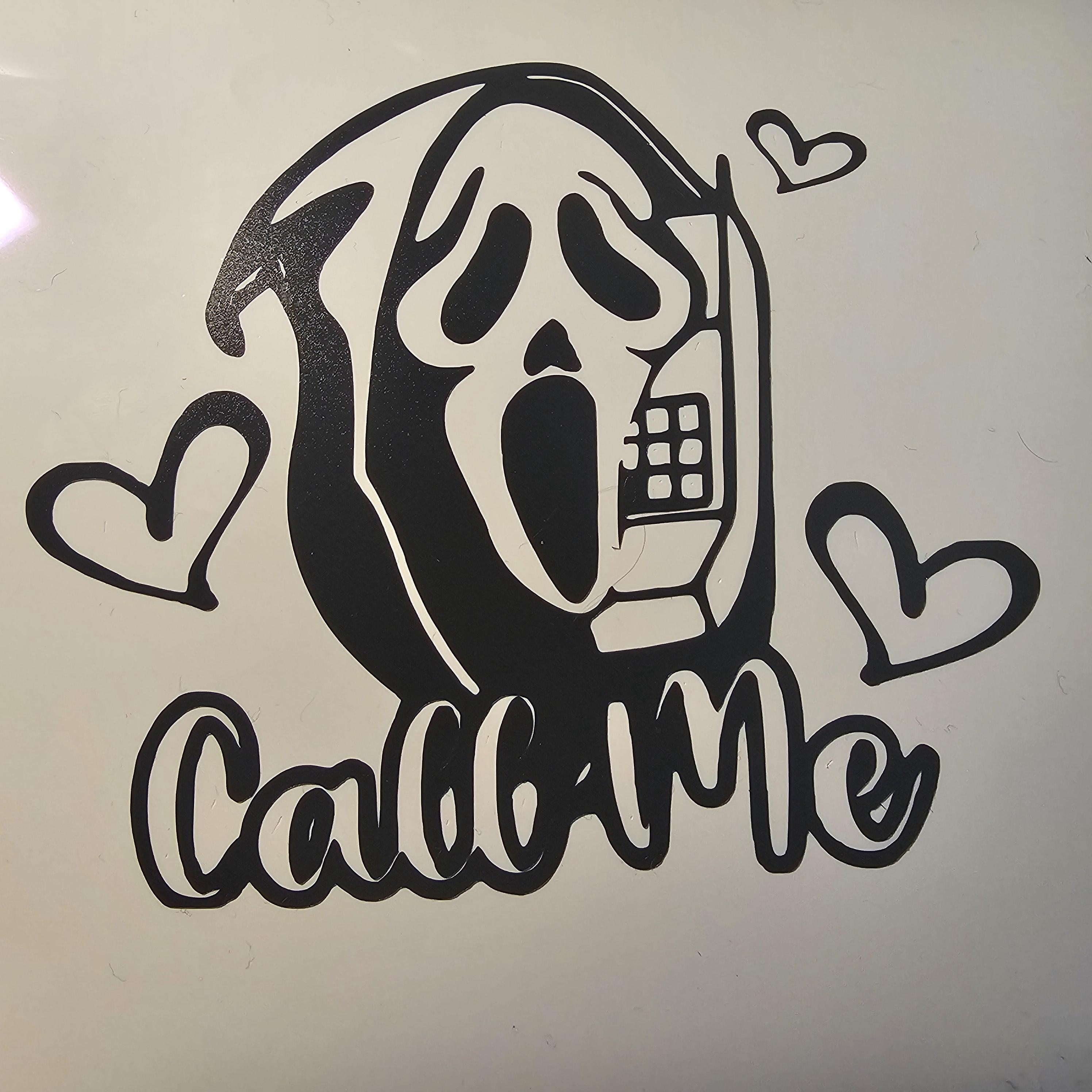 Spooky Ghostface Vinyl Sticker for Halloween Decor - Etsy