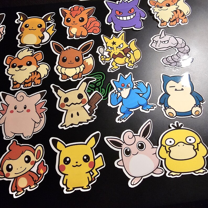 Pokémon Look-alike Stickers, Planner Stickers - Etsy