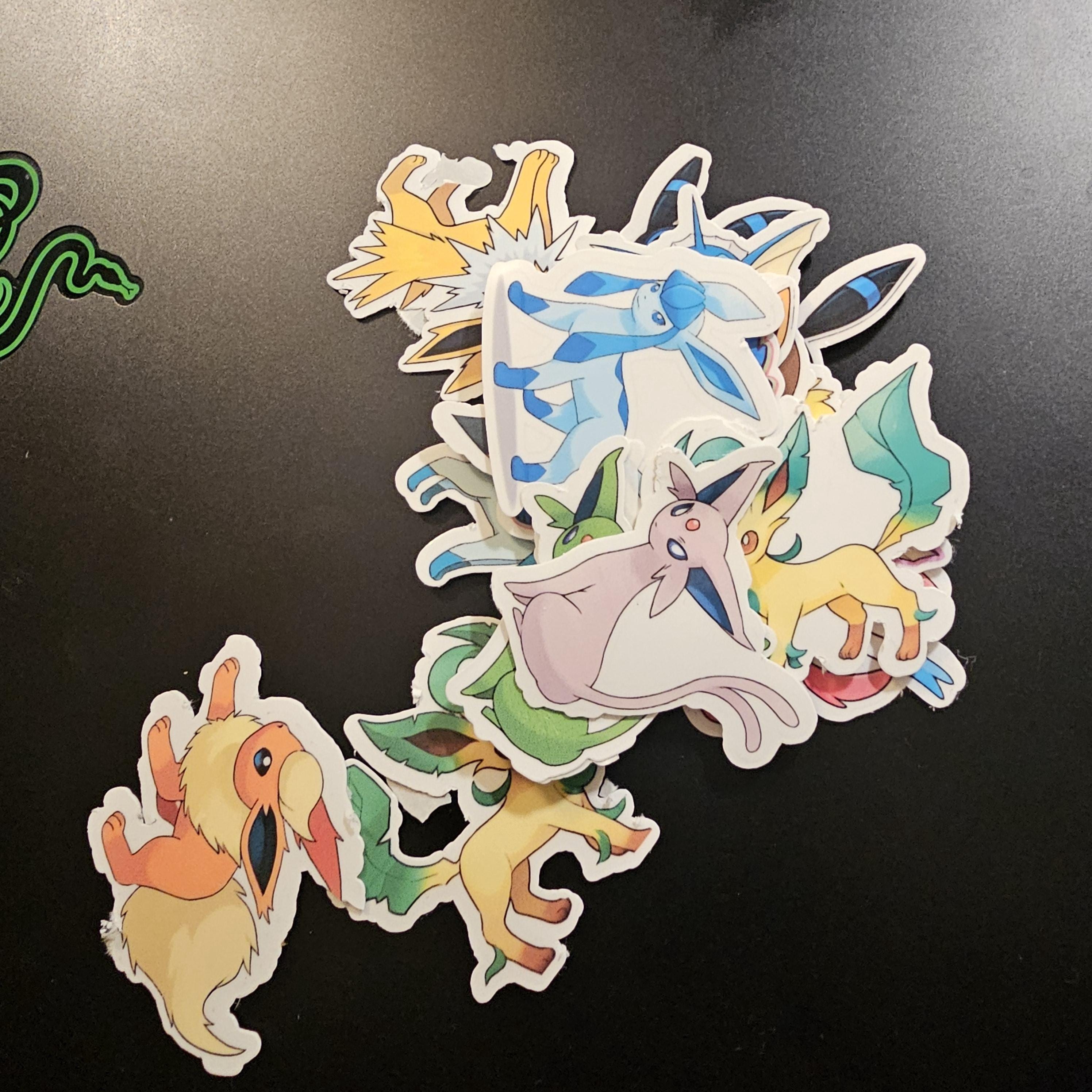 Eevee Evolution Stickers, Shiny & Regular Pokemon Stickers - Etsy