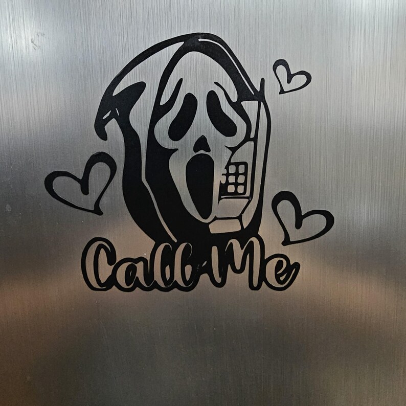 Spooky Ghostface Vinyl Sticker for Halloween Decor - Etsy