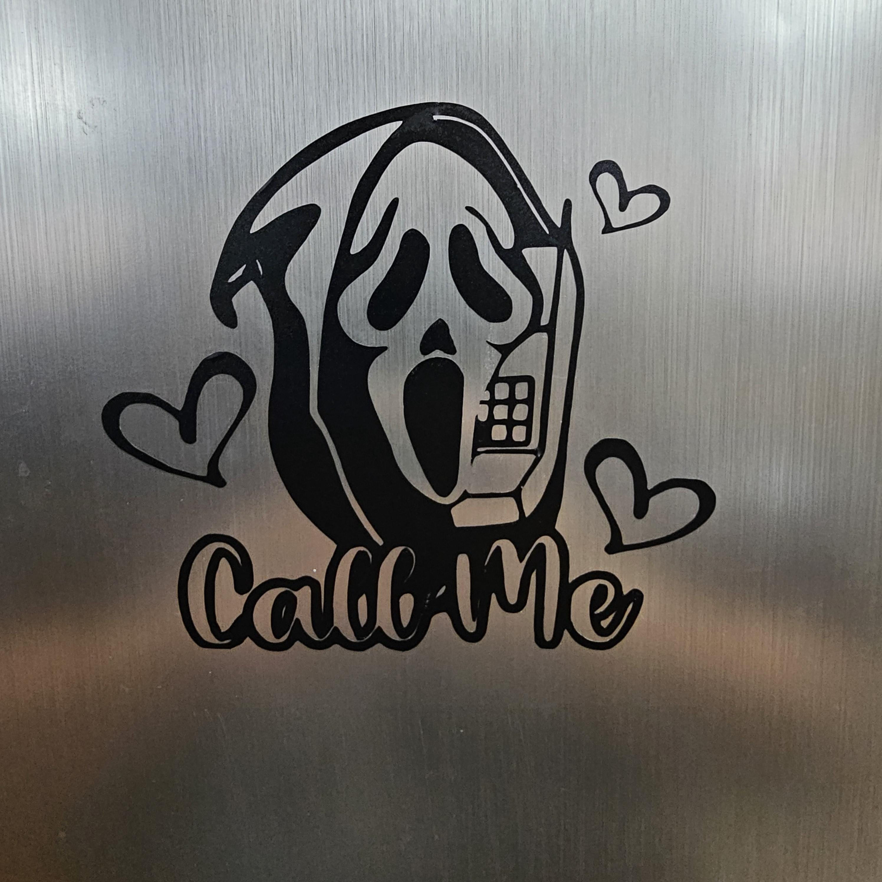 Spooky Ghostface Vinyl Sticker for Halloween Decor - Etsy