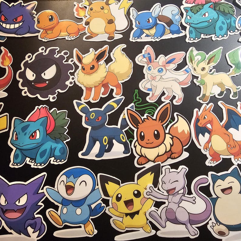 Pokémon Look-alike Stickers, Planner, Tablet, Phone - Etsy