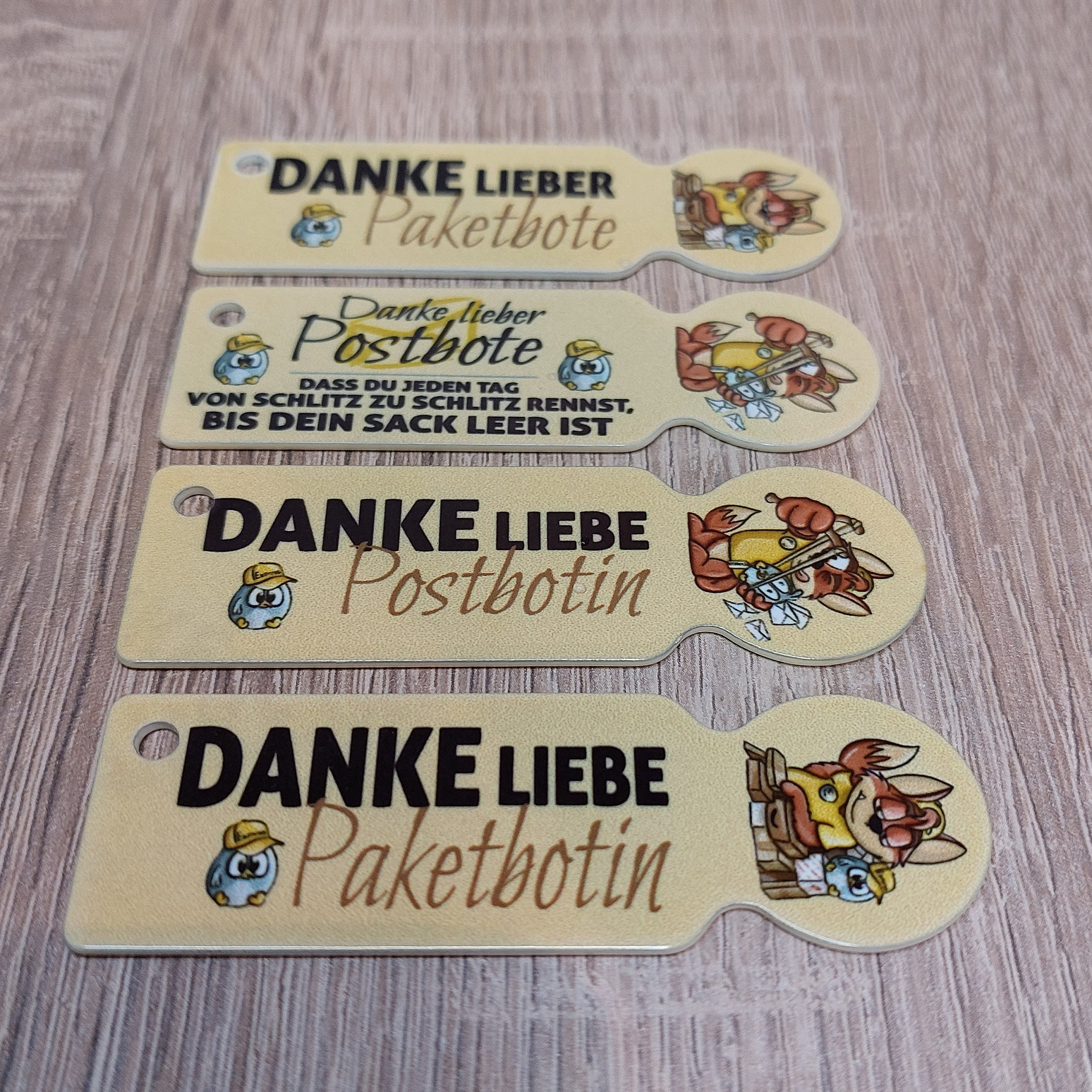 Wagenlöser, Einkaufswagenchip Danke, Paketbote, Paketbotin, Postbote ...