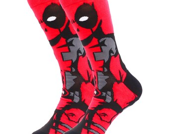 Deadpool Socks - Etsy